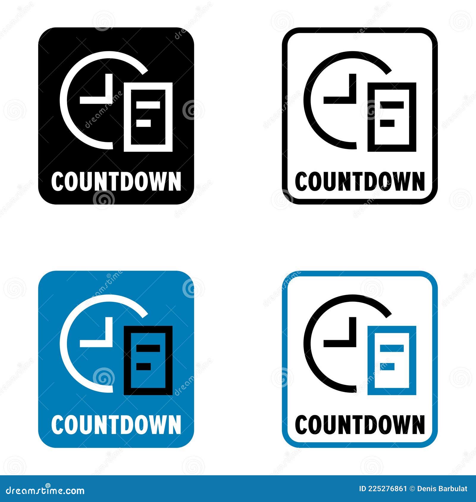 Countdown Device Vector Information Sign Stock Vector - Illustration of ...