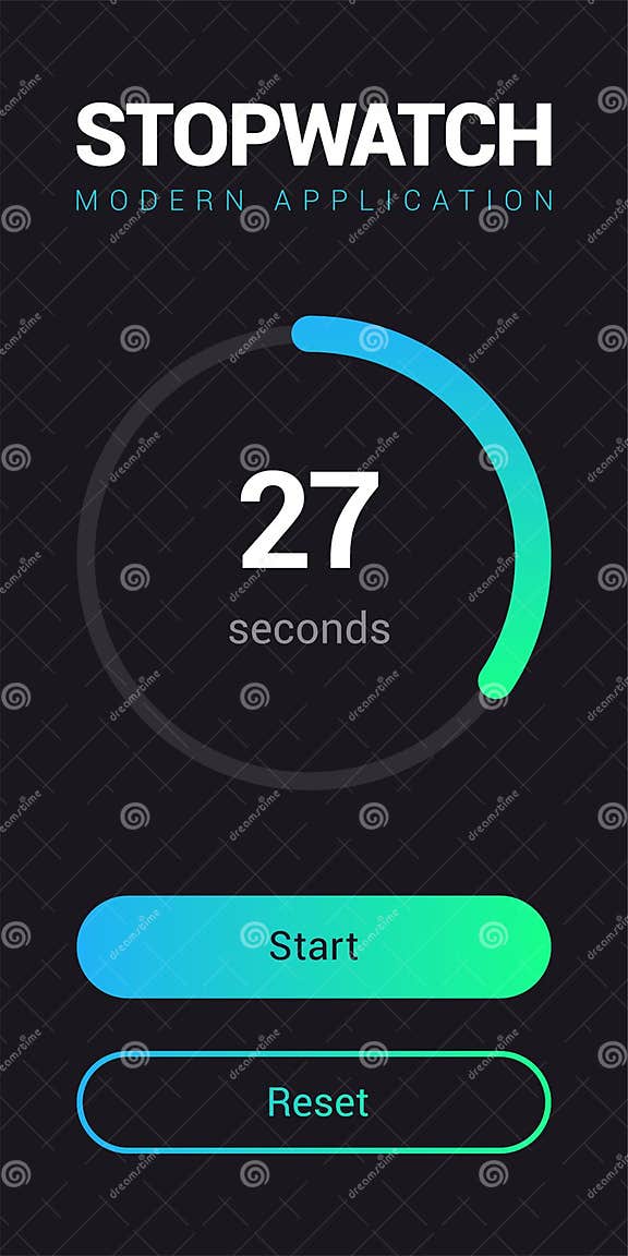Countdown Digital Clock Timer Vector App Concept Stock Illustration ...
