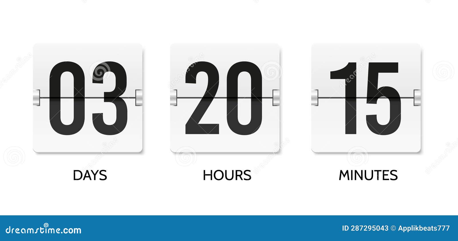 Countdown Flip Clock. Counter Mechanical Banner. Scoreboard Or ...