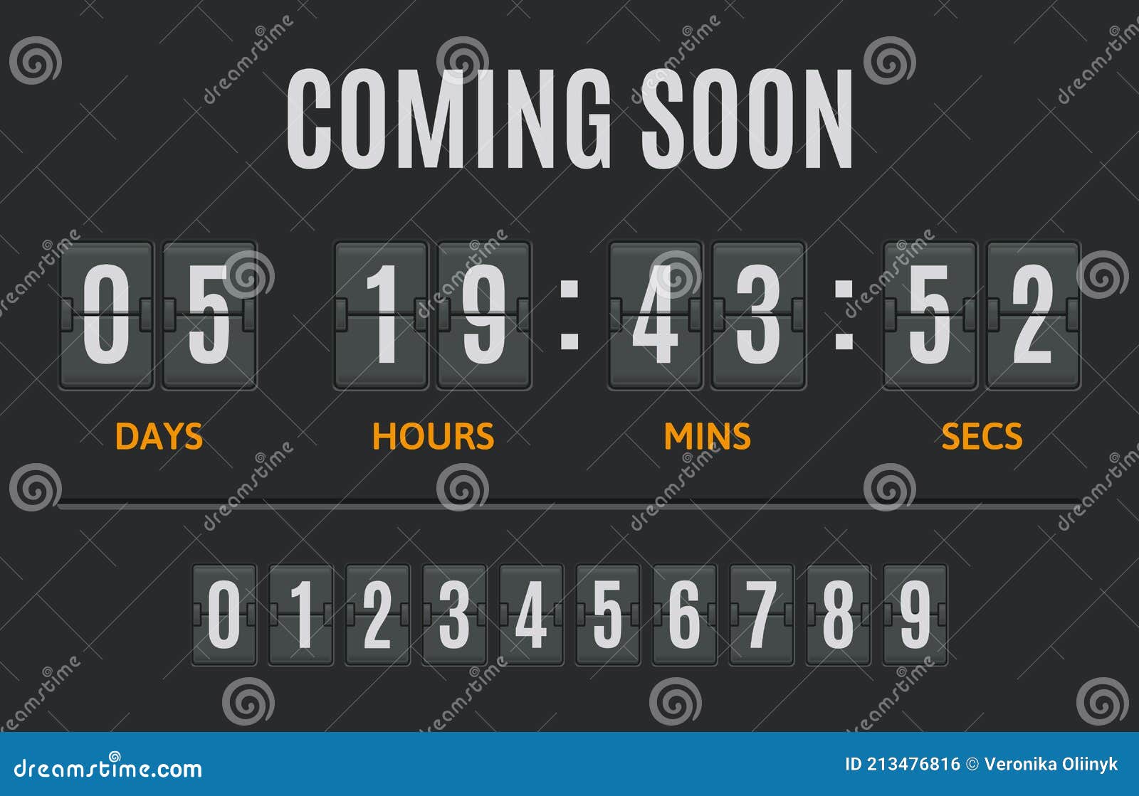 Countdown Flip Clock. Digital Counter, Analog Time Or Scoreboard ... Countdown Flip Clock. Digital Counter, Analog Time Or Scoreboard ...
