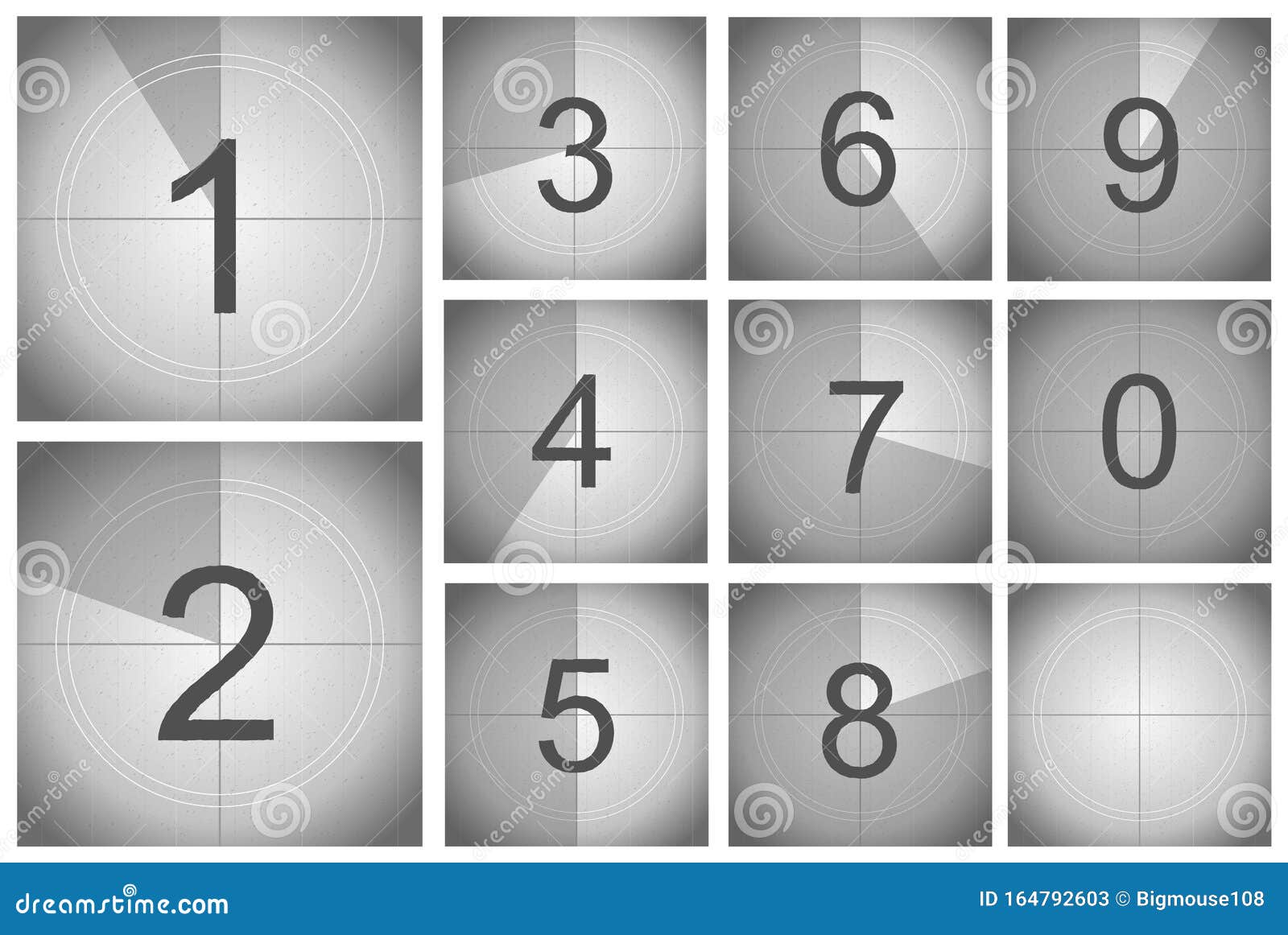 Countdown Frame Concept Card Poster Set. Vector Stock Vector ...