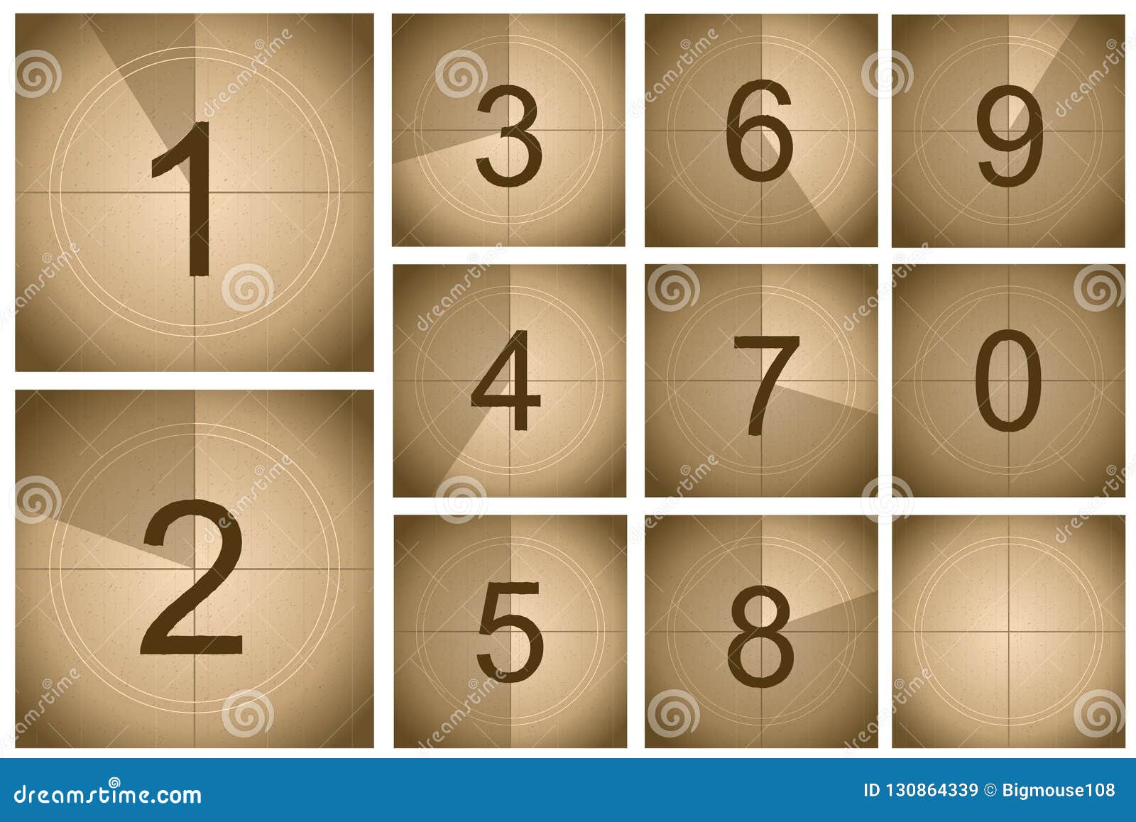 Countdown Frame Concept Card Poster Set. Vector Stock Vector ...