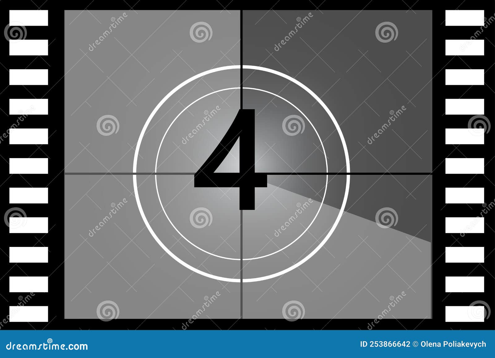 Countdown Frame Number Four. Vector Illustration. Stock Image Stock ...