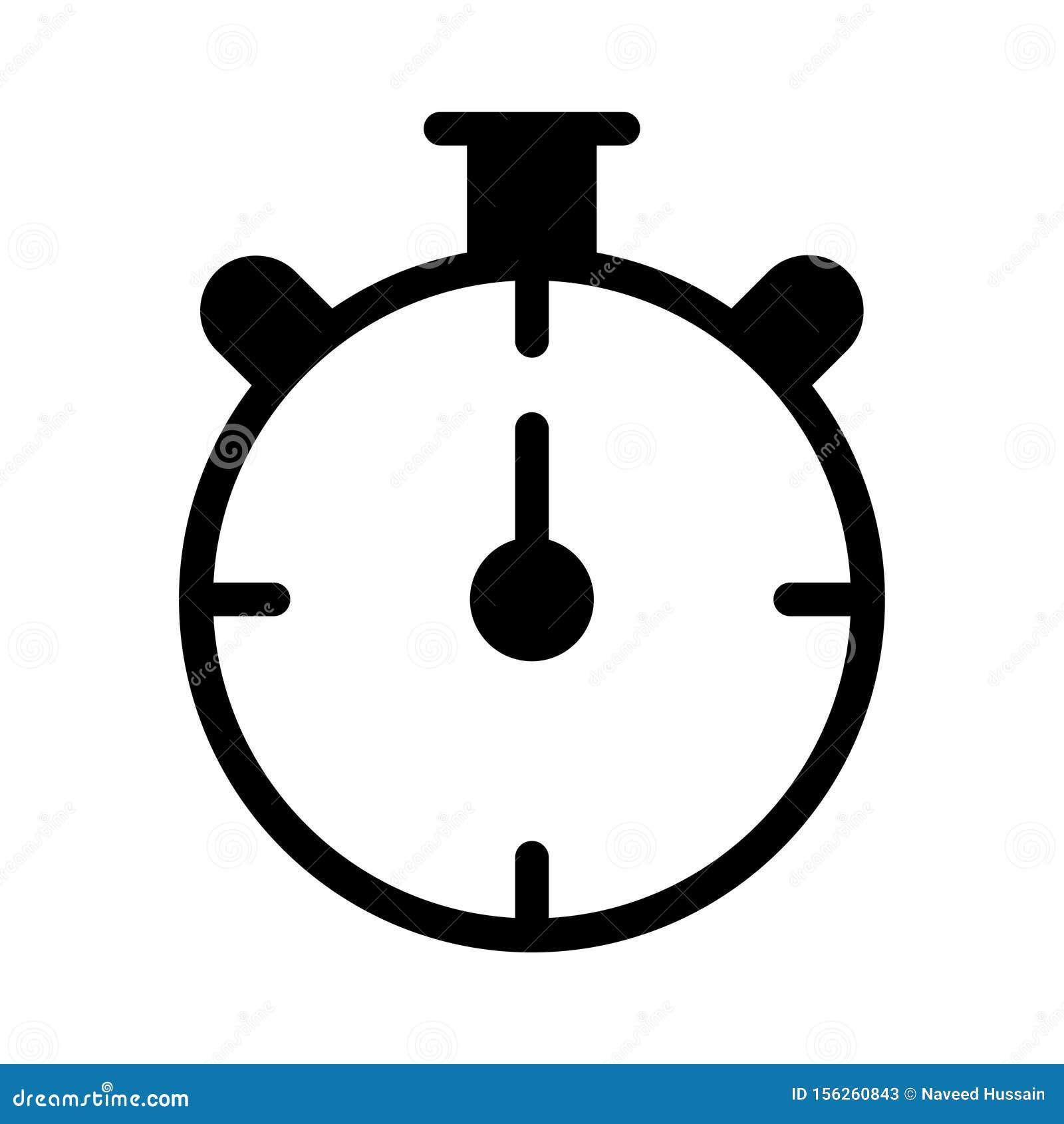 Countdown Glyph Flat Vector Icon Stock Vector - Illustration of line ...