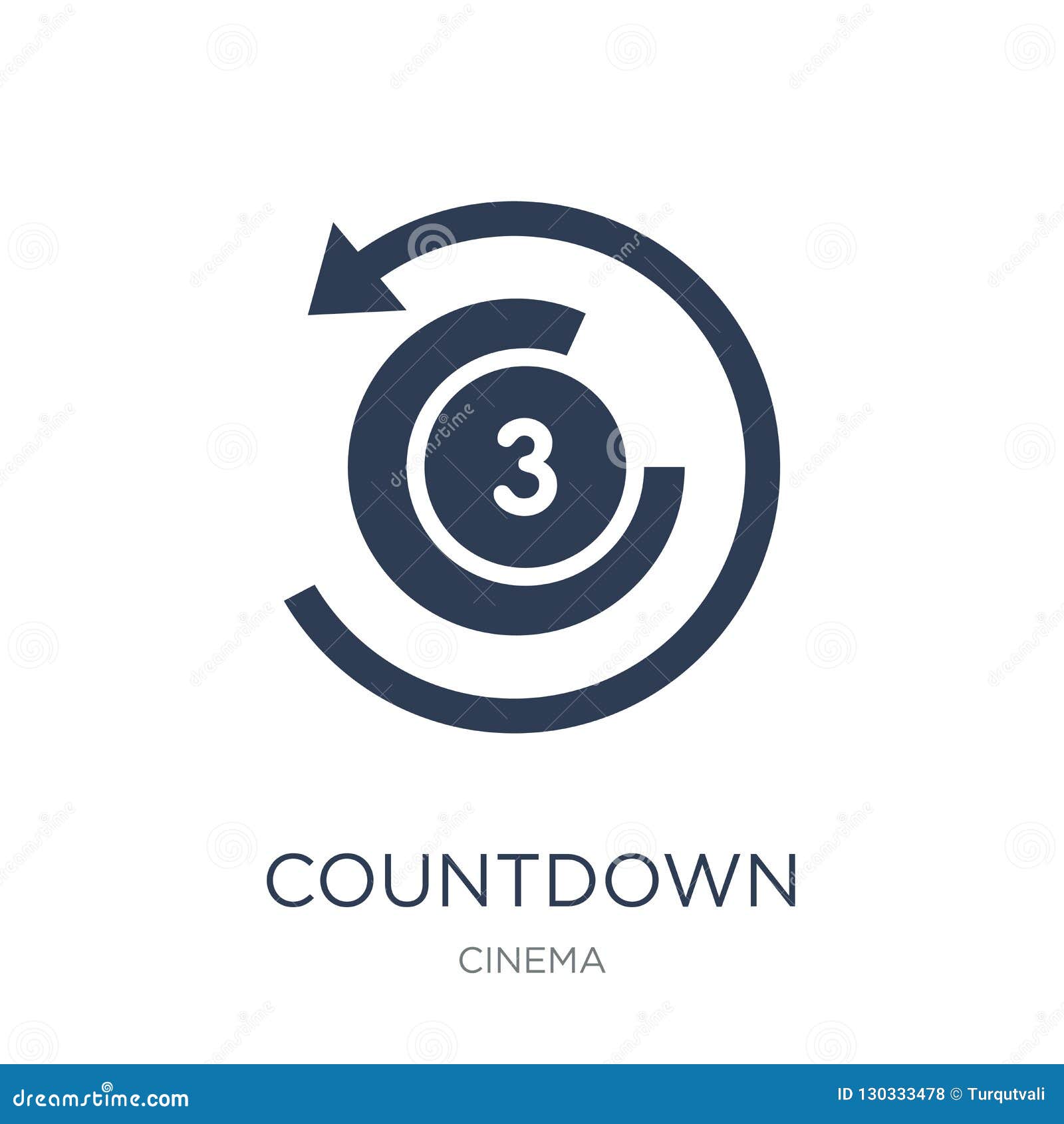 Countdown Icon. Trendy Flat Vector Countdown Icon on White Background ...