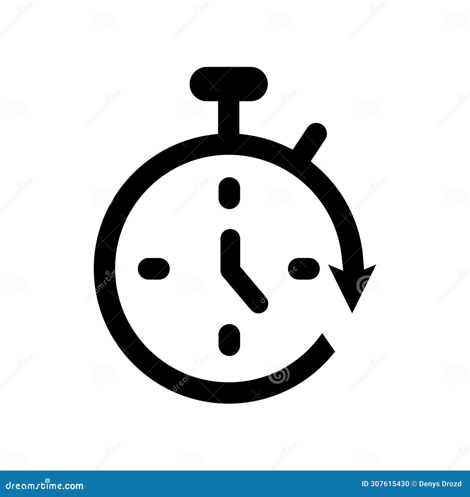 Countdown Icon Vector. Passage of Time Illustration Sign. Clock Symbol ...