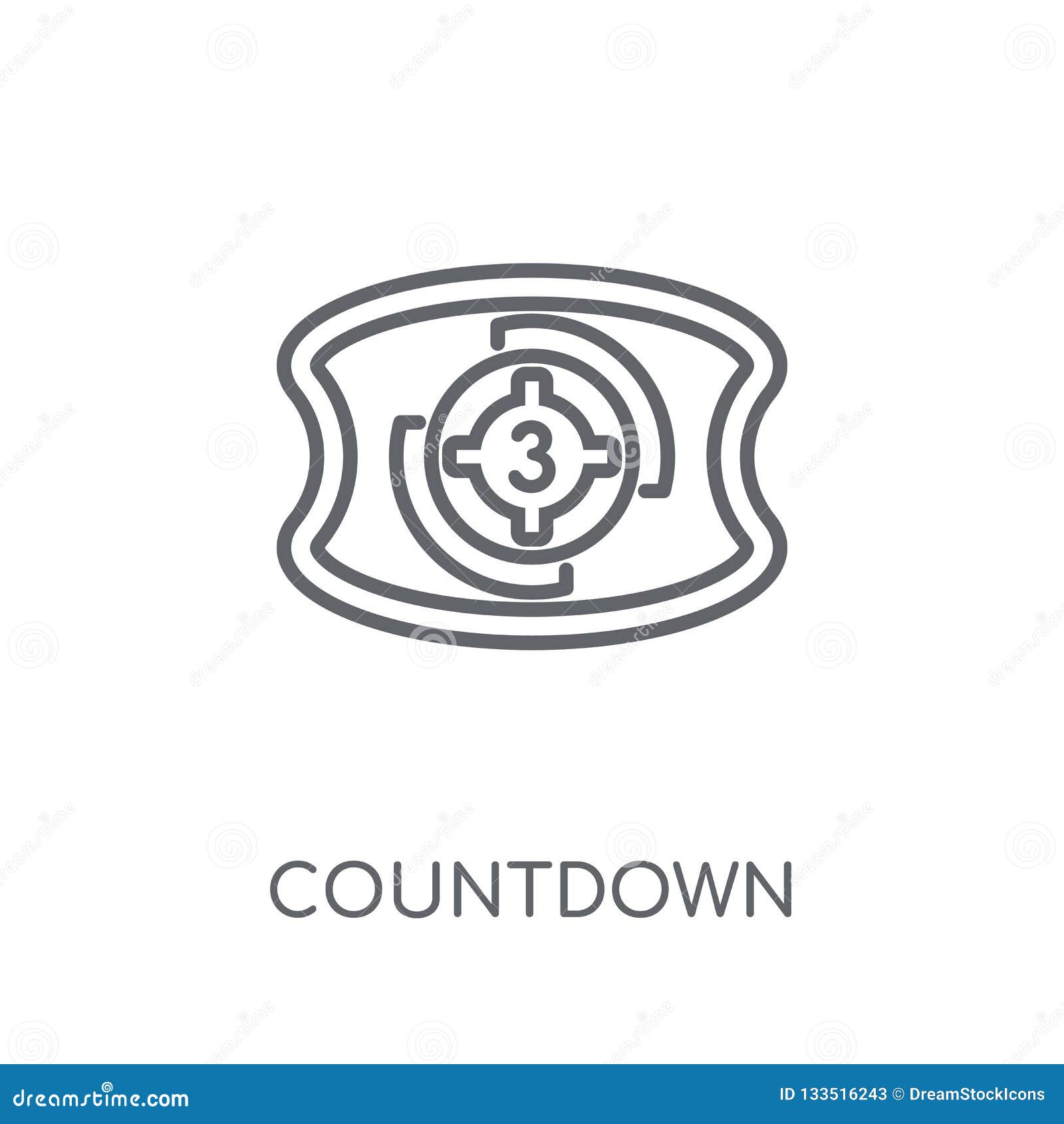 Countdown Linear Icon. Modern Outline Countdown Logo Concept on Stock ...