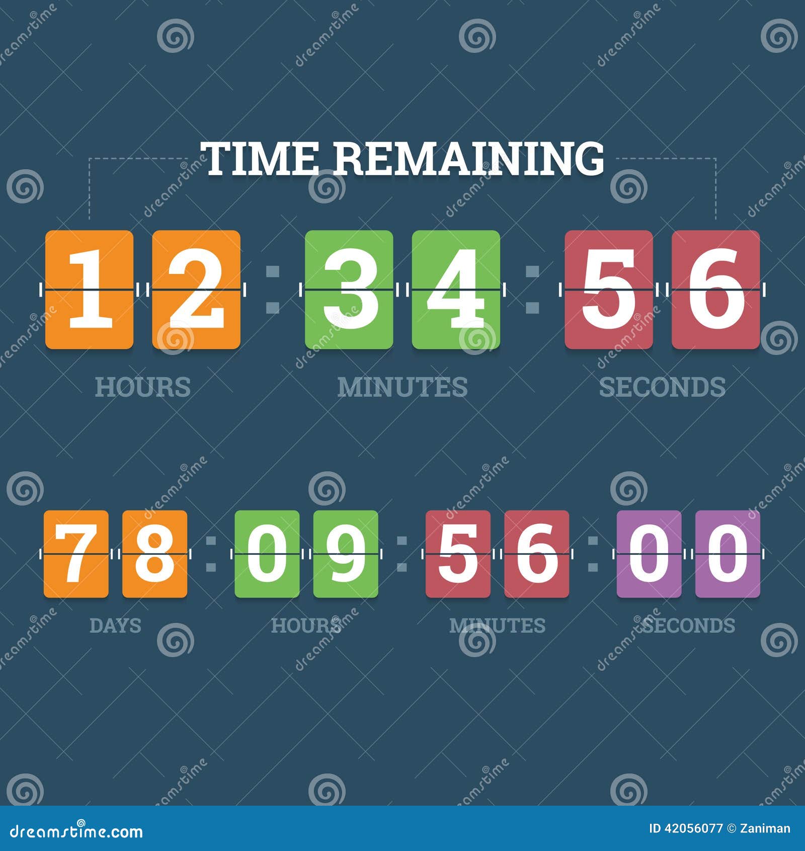 Countdown Mechanical Clock. Stock Vector - Illustration of vector ...