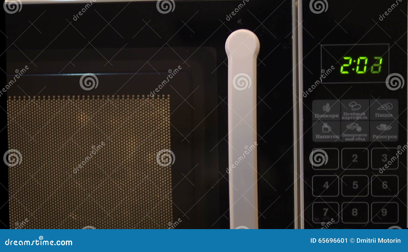 Countdown in the microwave stock video. Video of electronics - 65696601