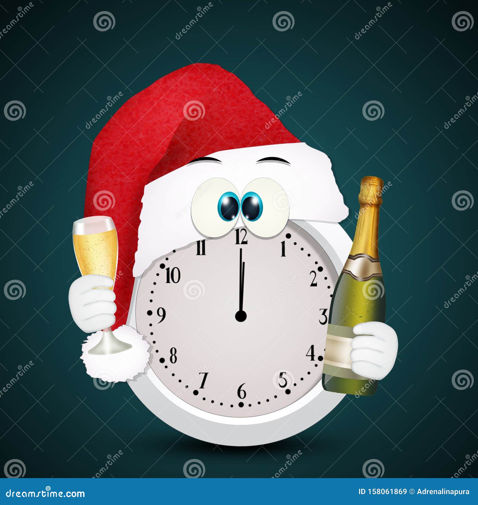 Countdown for the New Year stock illustration. Illustration of postcard ...