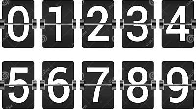 Countdown Numbers Flip Counter. Counter with All Numbers Stock Photo ...