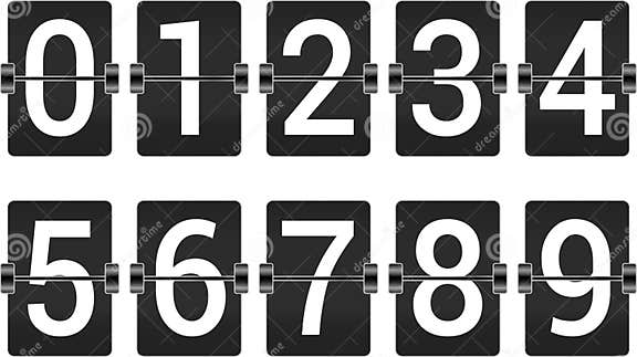 Countdown Numbers Flip Counter. Counter with All Numbers Stock Photo ...