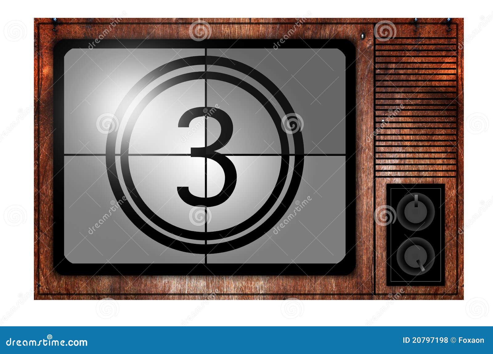 Countdown on the Retro TV Screen. Stock Photo - Image of monochrome ...