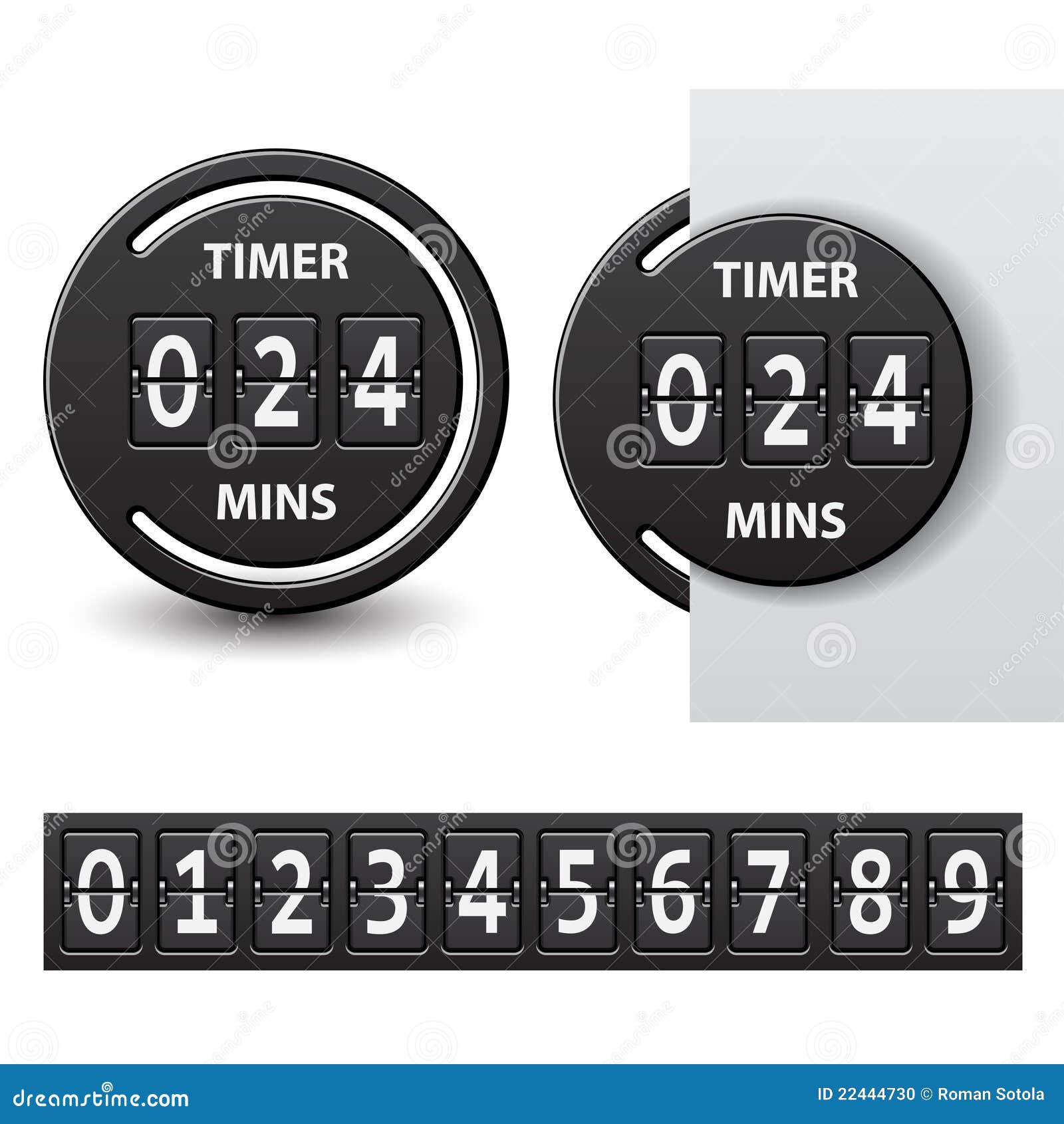 Countdown Round Mechanical Timer Stock Vector - Illustration of ...