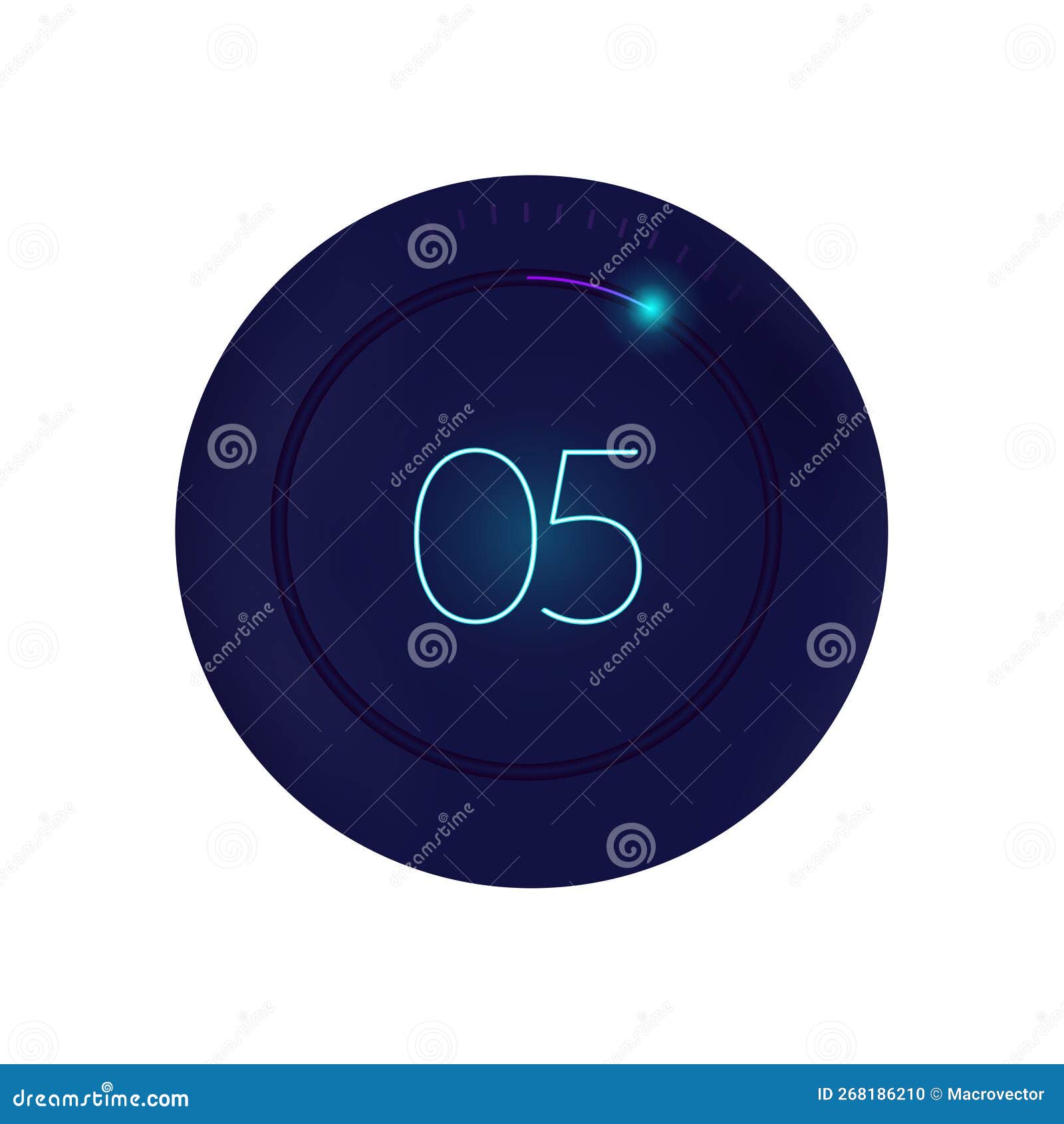 Countdown 5 Seconds Composition Stock Vector - Illustration of ...