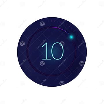 Countdown 10 Seconds Composition Stock Vector - Illustration of display ...
