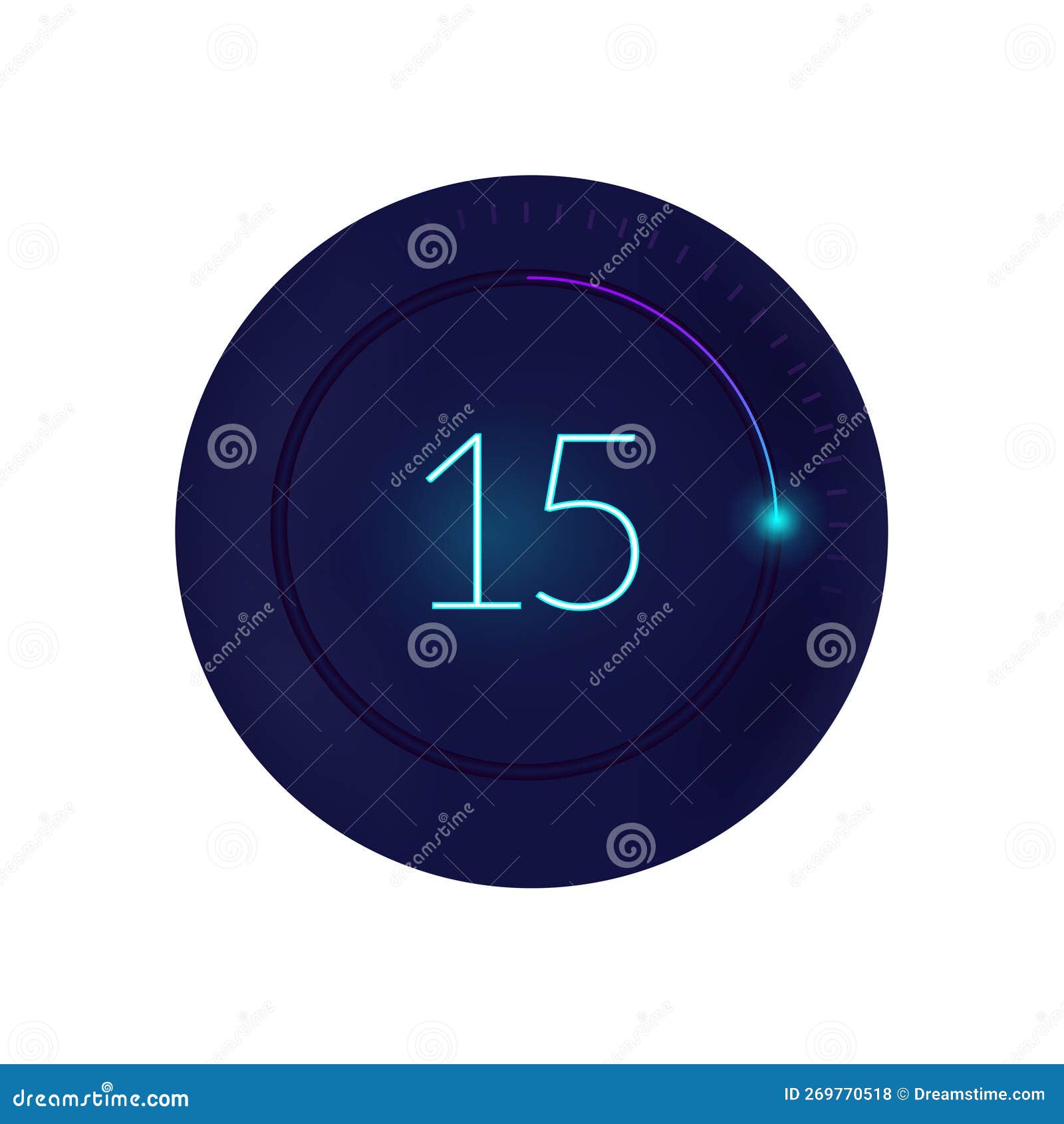 Countdown 15 Seconds Composition Stock Vector - Illustration of ...
