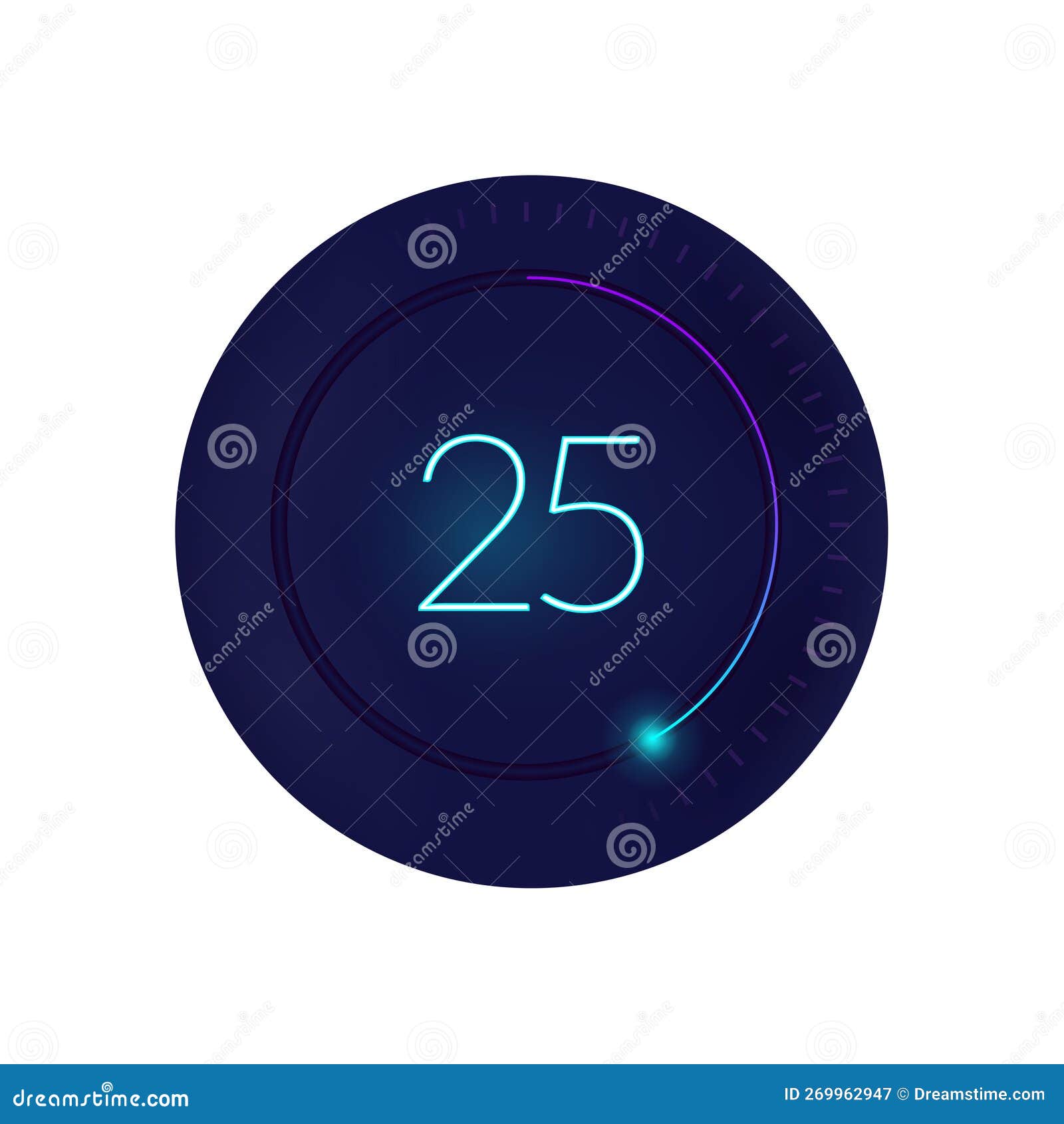 Countdown 25 Seconds Composition Stock Illustration - Illustration of ...