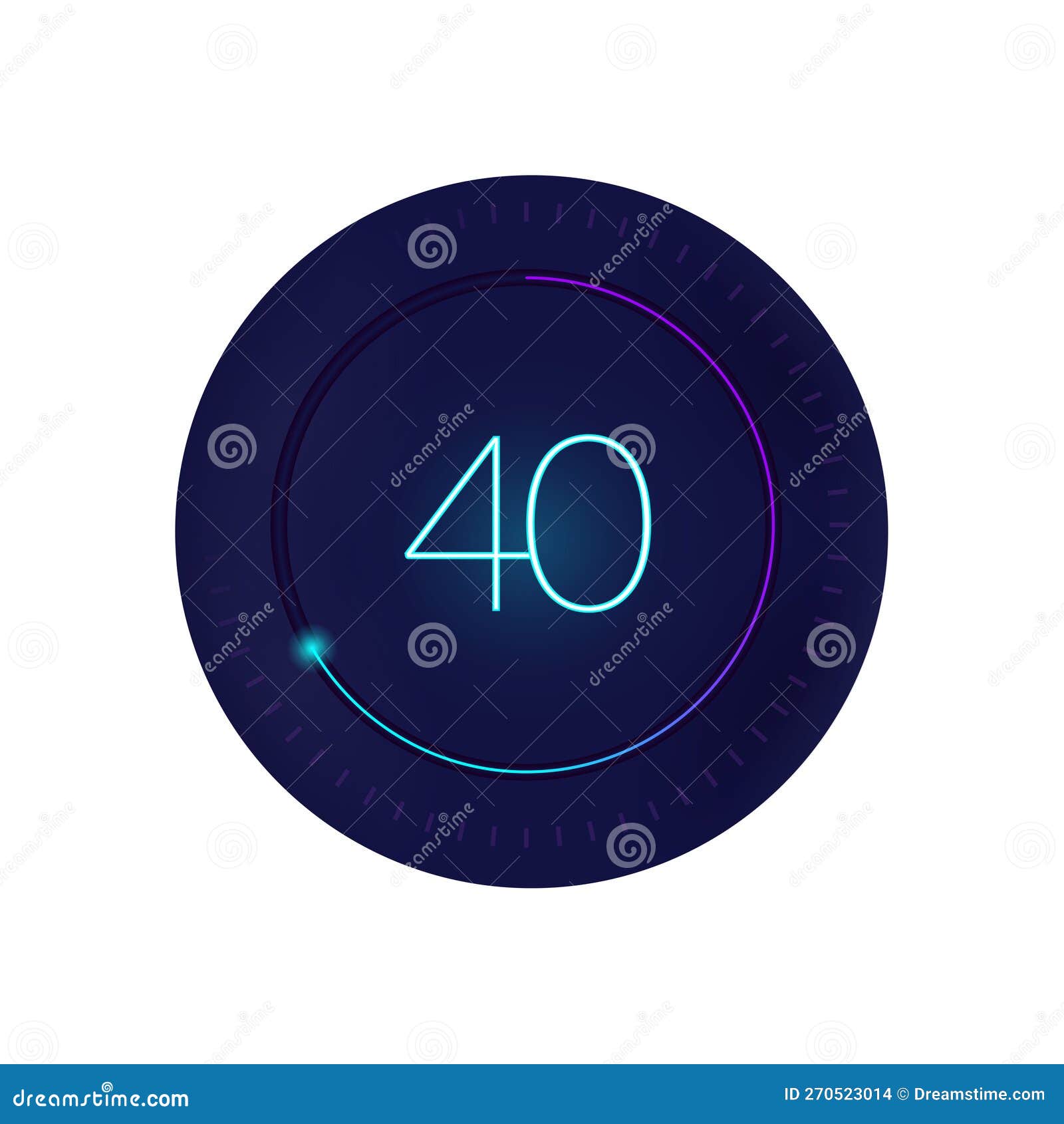 Countdown 40 Seconds Composition Stock Vector - Illustration of ...