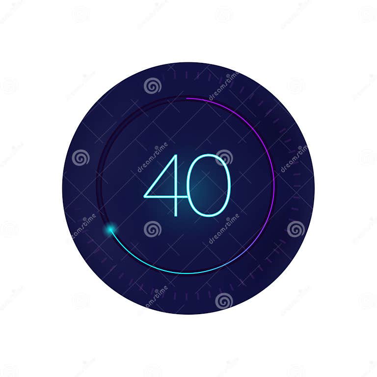 Countdown 40 Seconds Composition Stock Vector - Illustration of ...