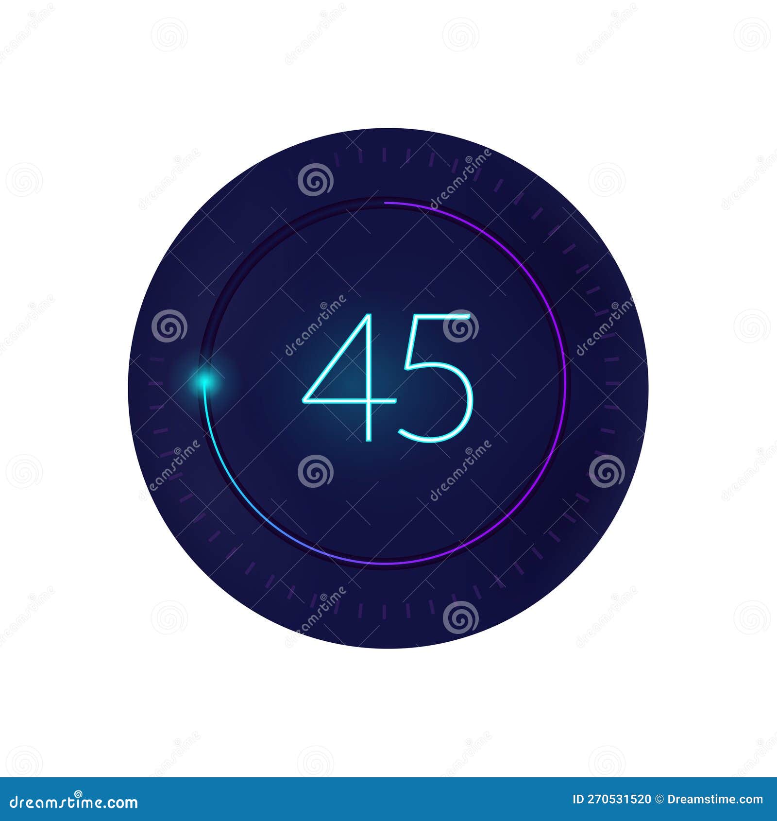 Countdown 45 Seconds Composition Stock Illustration - Illustration of ...