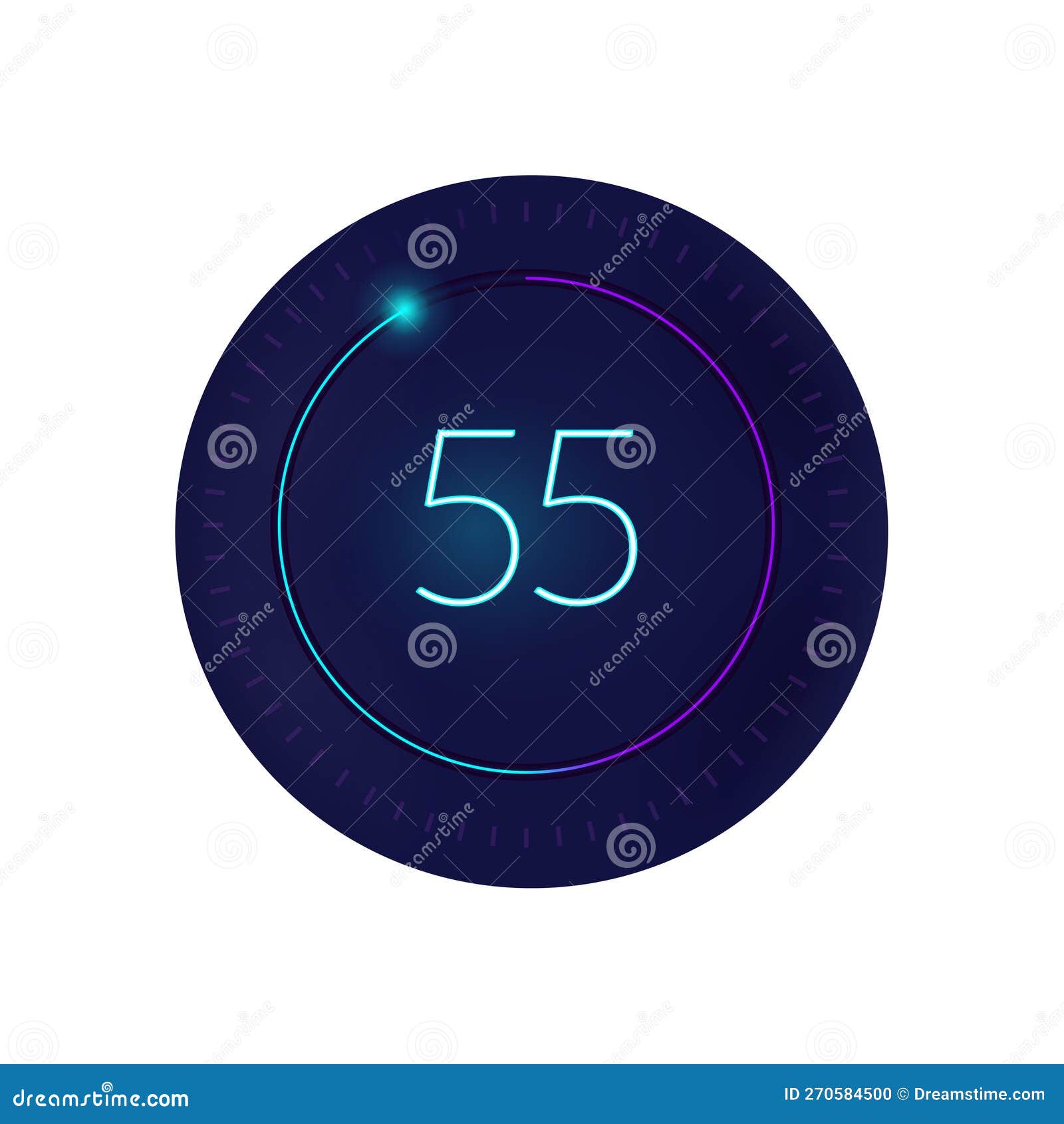 Countdown 55 Seconds Composition Stock Vector - Illustration of ...