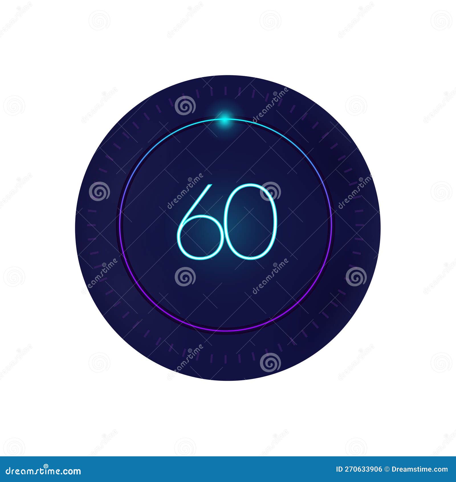 Countdown 60 Seconds Composition Stock Vector - Illustration of digital ...
