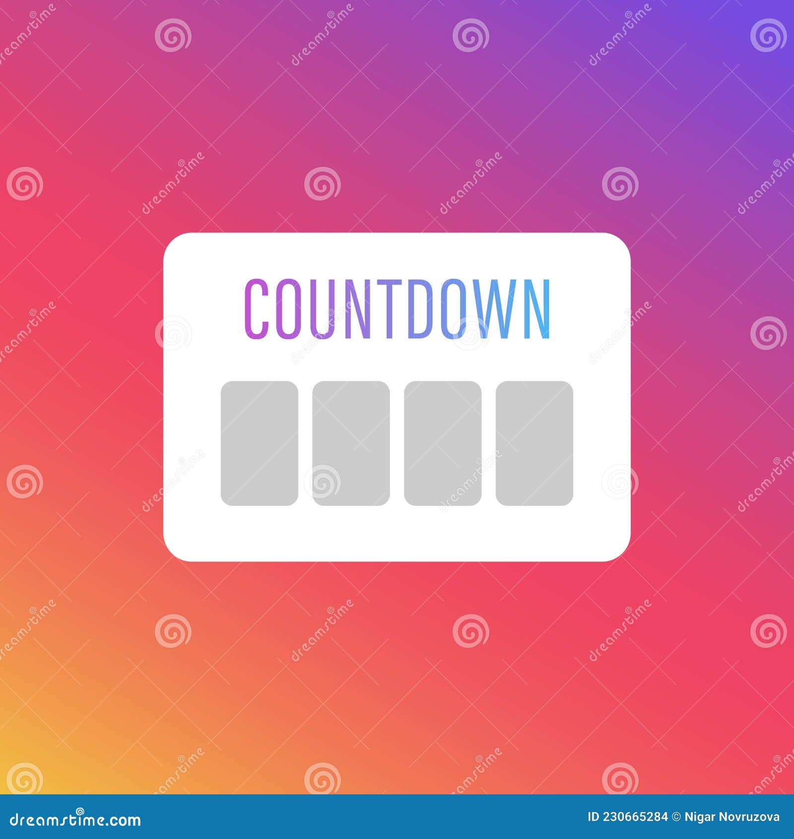 Countdown Social Media Instagram Sticker Stock Vector - Illustration of ...