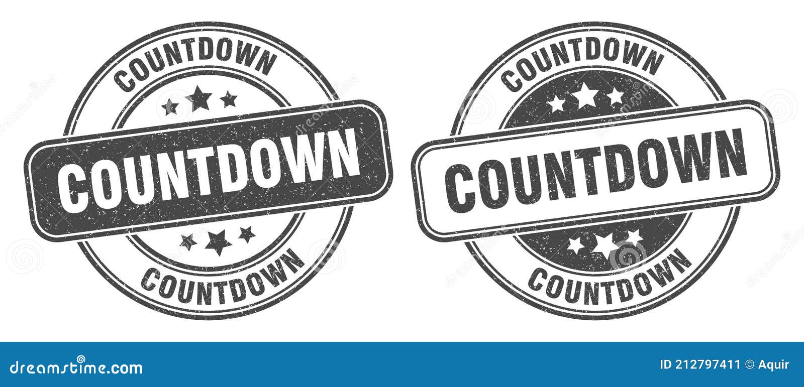 Countdown Stamp. Countdown Label. Round Grunge Sign Stock Vector ...