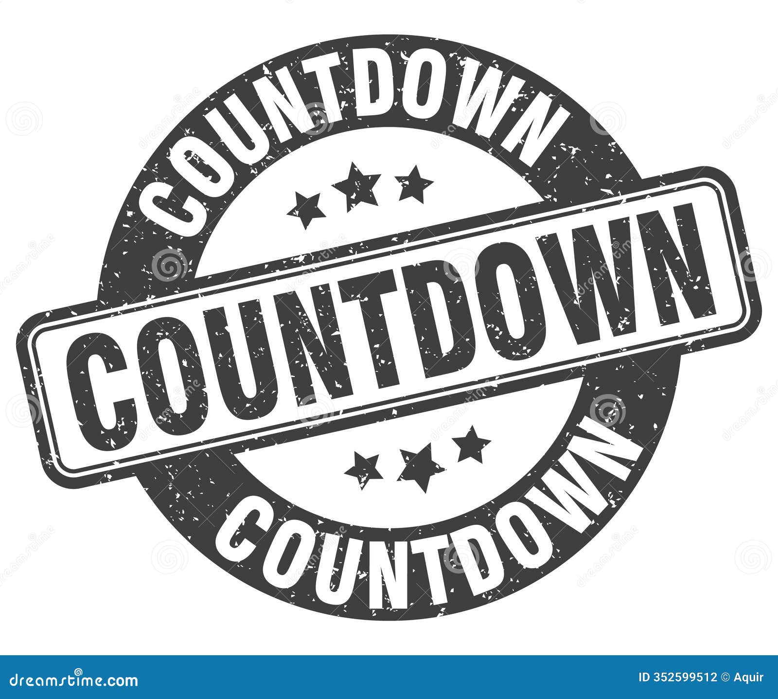 Countdown Stamp. Countdown Label. Round Grunge Sign Stock Vector ...