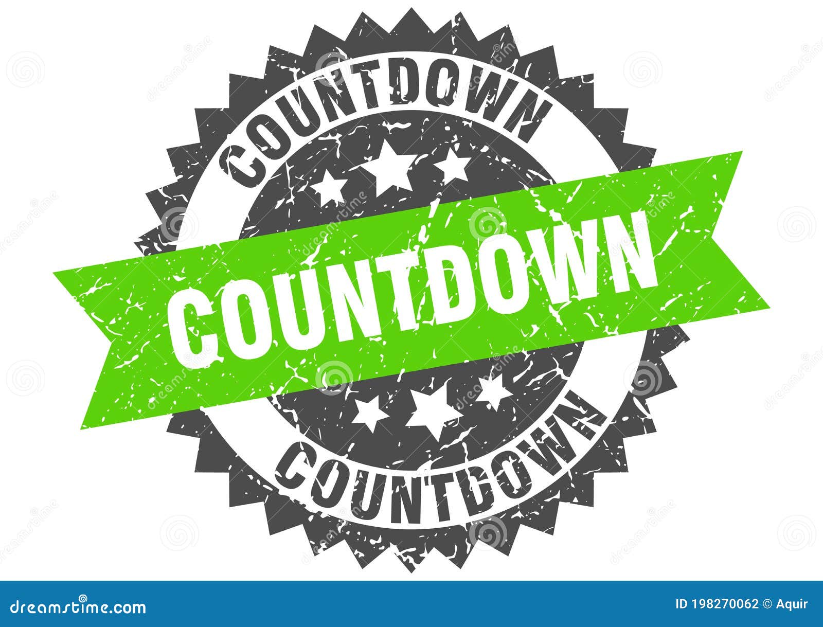 Countdown Stamp. Countdown Label On Transparent Background. Round Sign ...