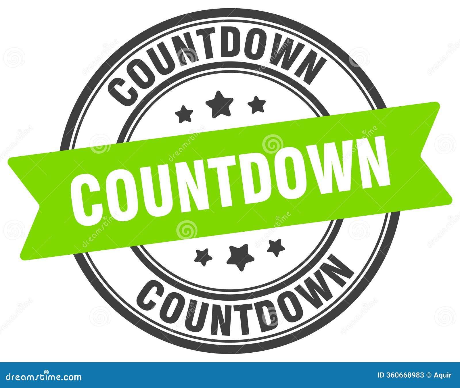 Countdown Stamp. Countdown Label On Transparent Background. Round Sign ...