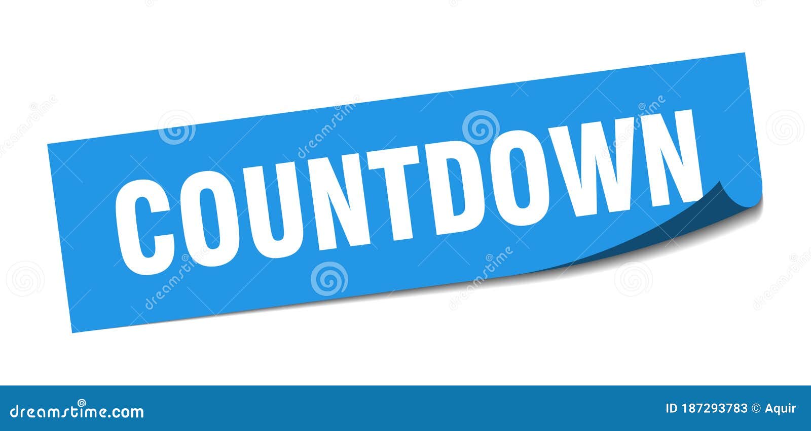 Countdown Sticker. Countdown Square Isolated Sign Stock Vector ...