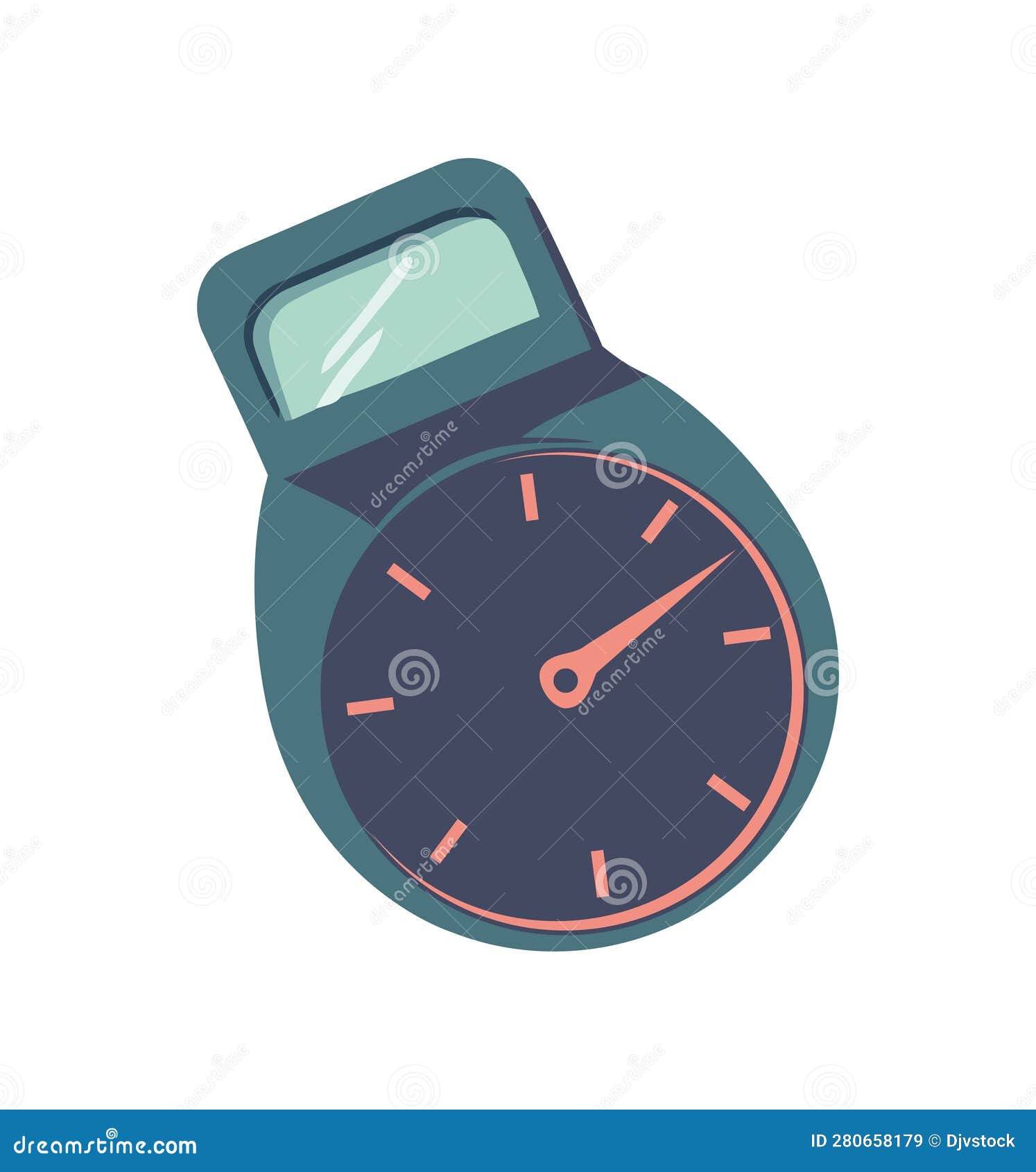 Countdown Symbol on Clock Face, Time Up Stock Vector - Illustration of ...