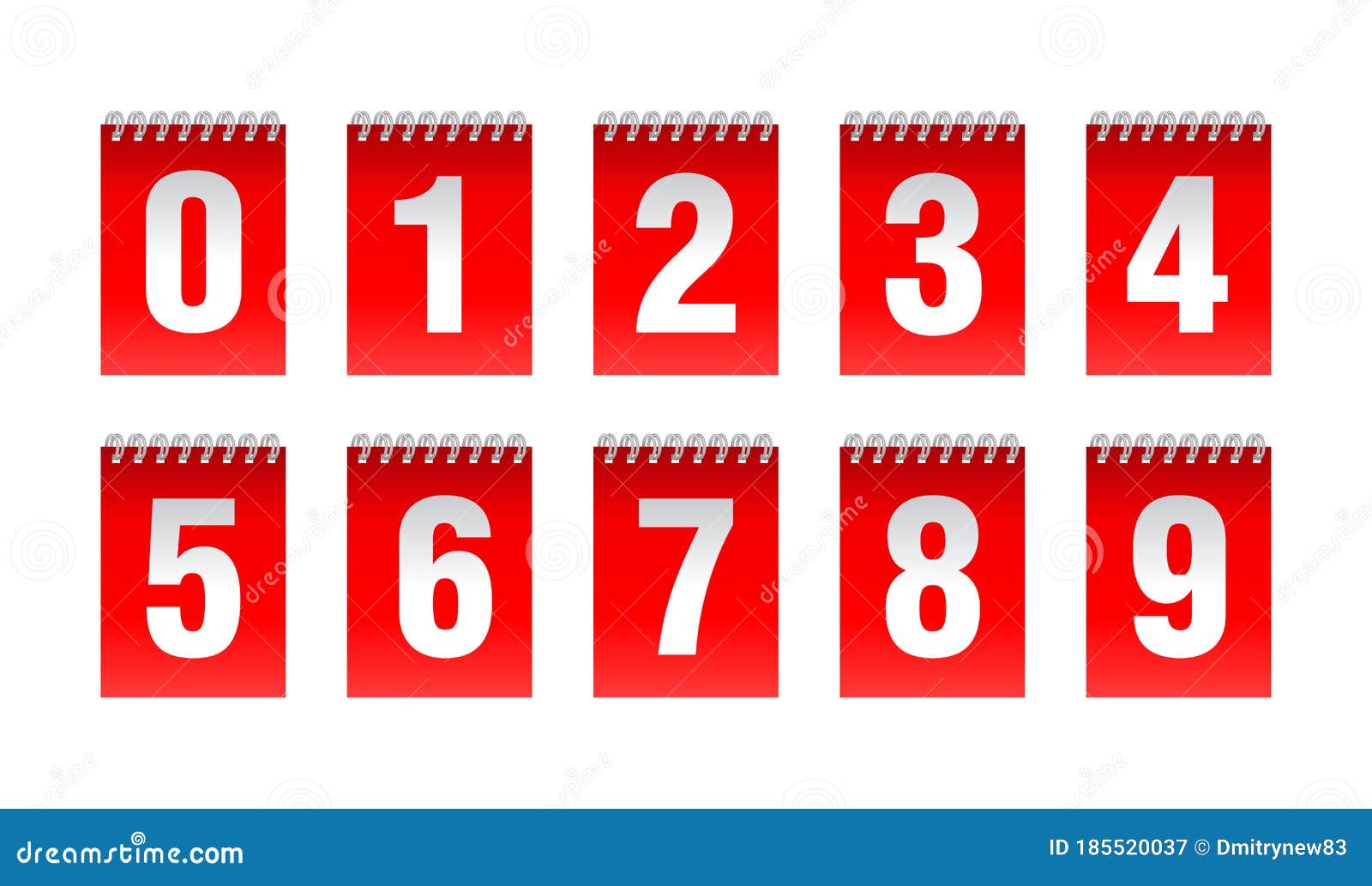 Countdown Timer with Binding Spring Stock Vector - Illustration of ...