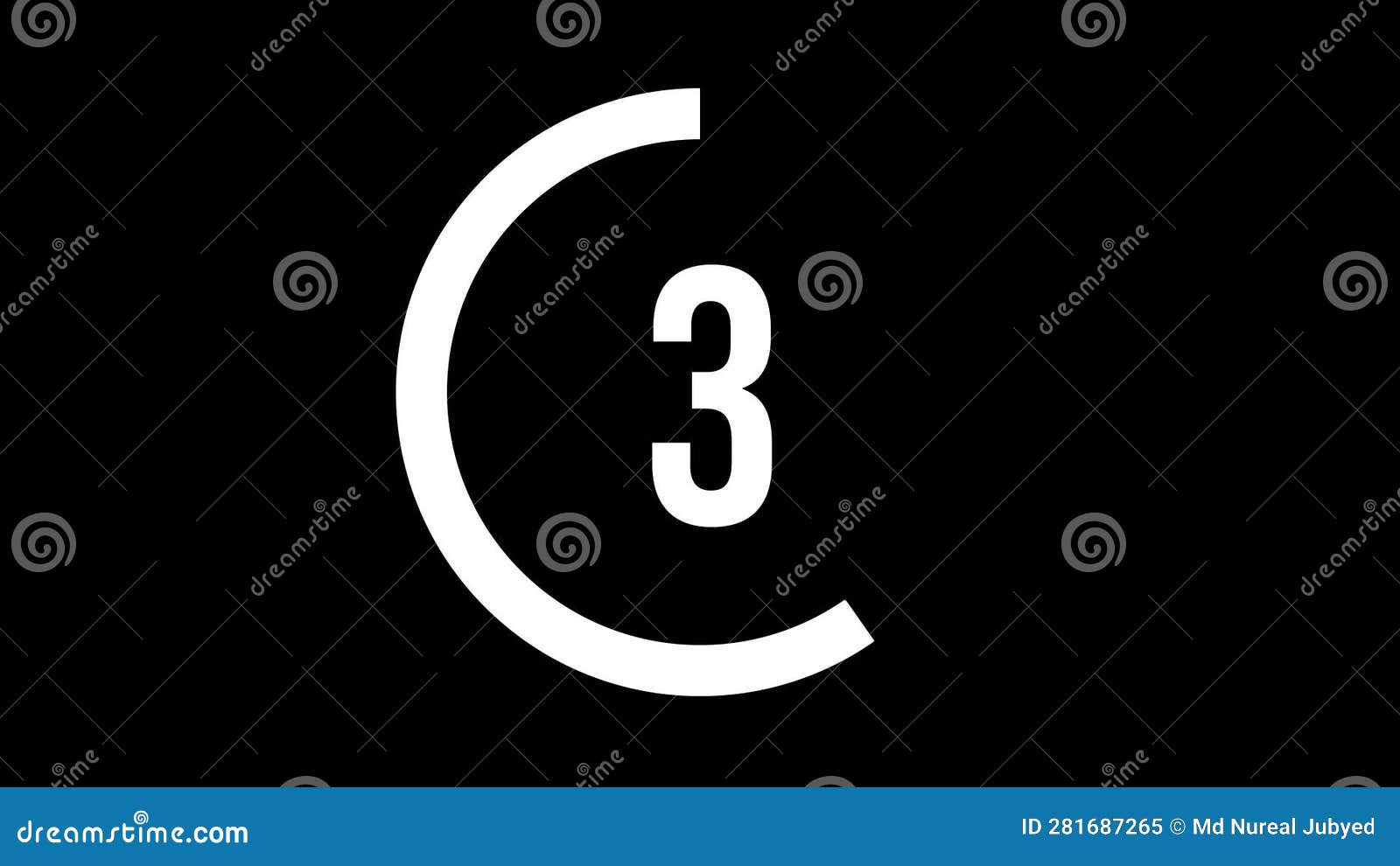 Countdown Timer with Black Background Stock Video - Video of seconds ...