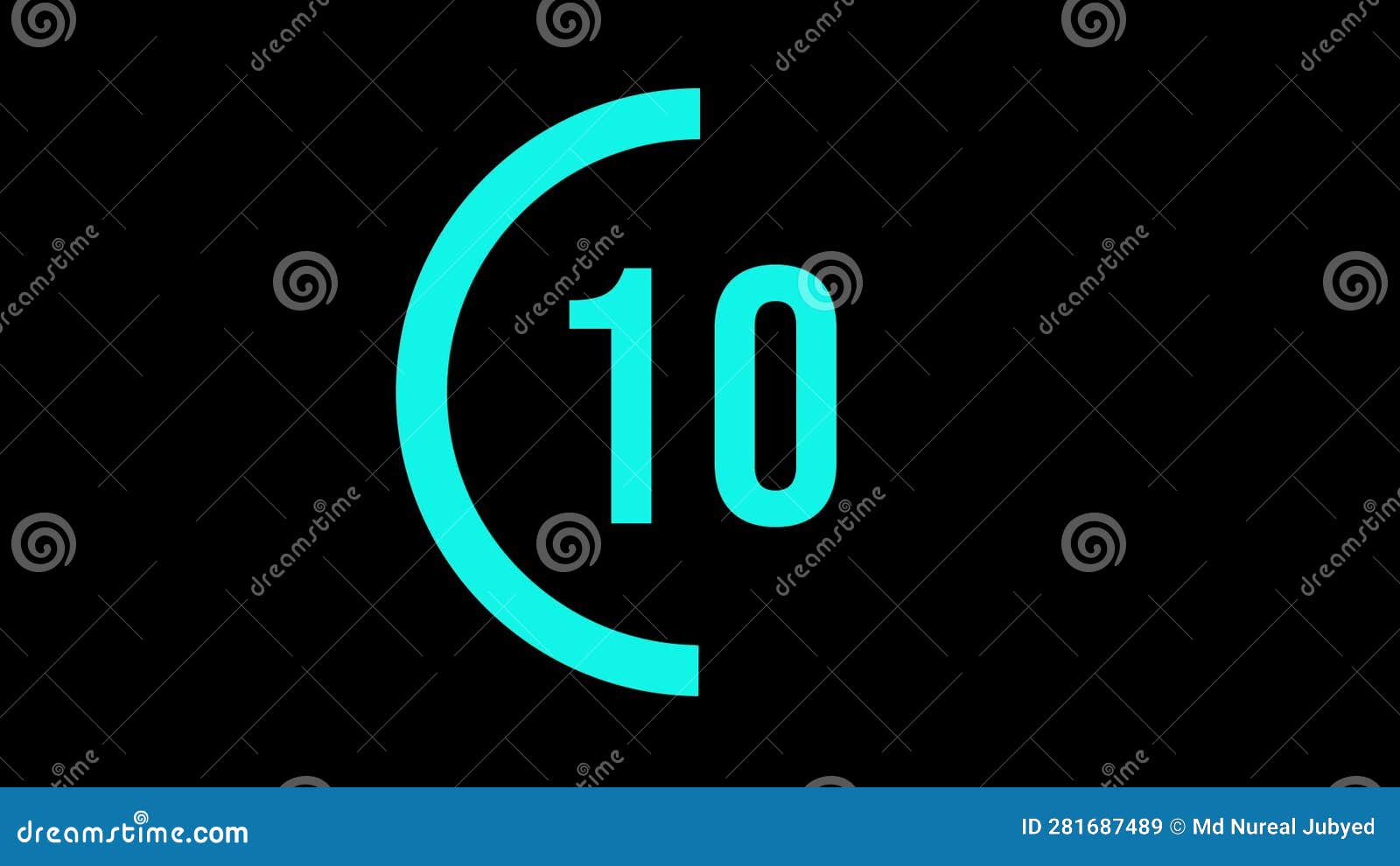 Countdown Timer with Black Background Stock Video - Video of round ...