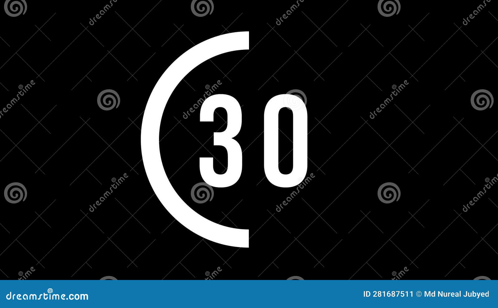 Countdown Timer with Black Background Stock Video - Video of download ...
