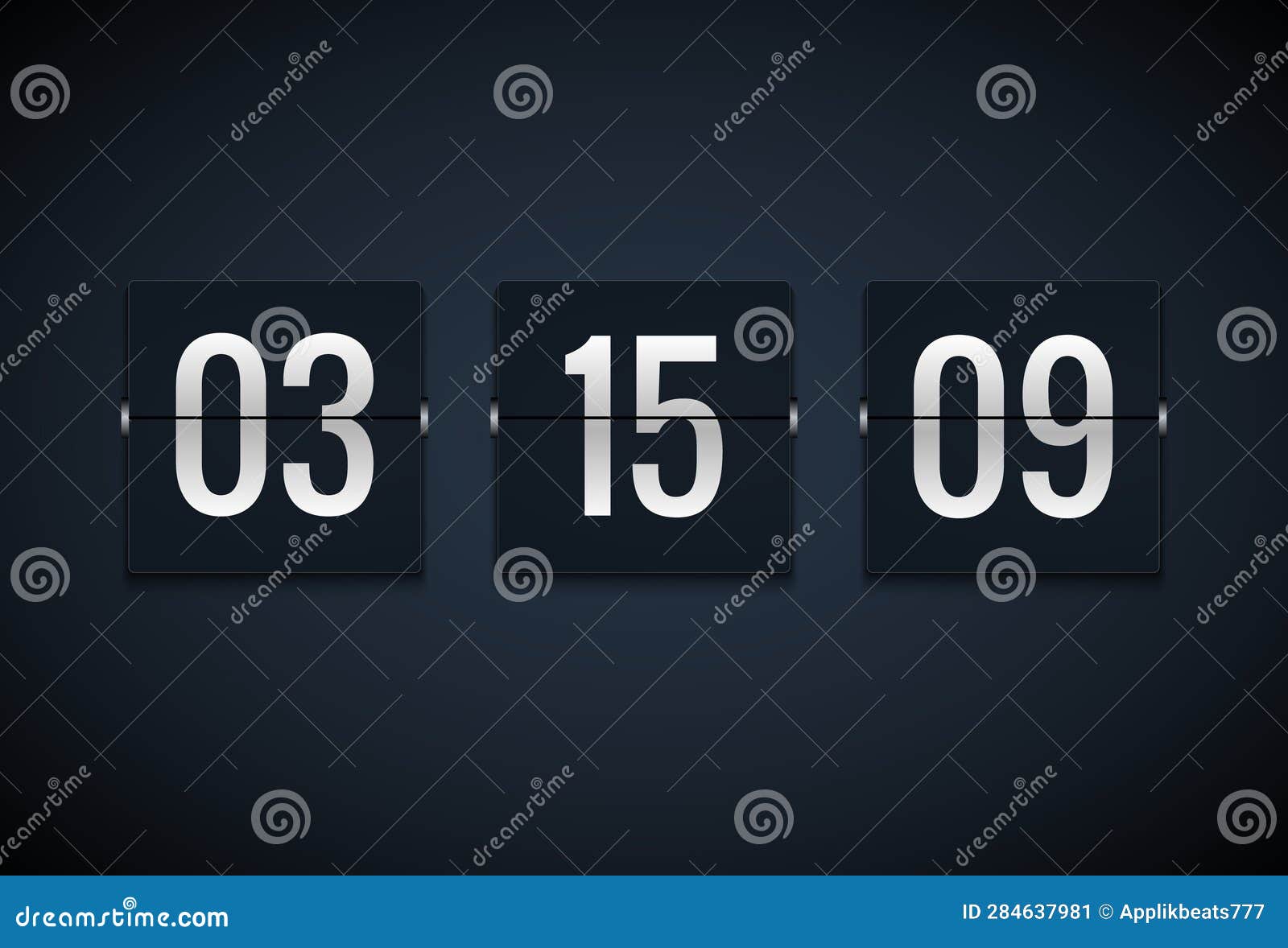 Countdown Timer Clock Counter. Flip Vector Timer Template. Display ...