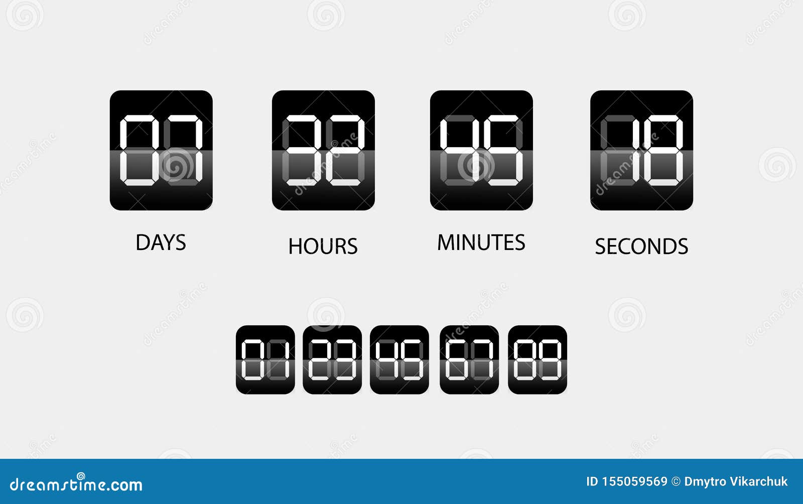 Countdown Timer Clock Counter Scoreboard Of Days Hours Minutes