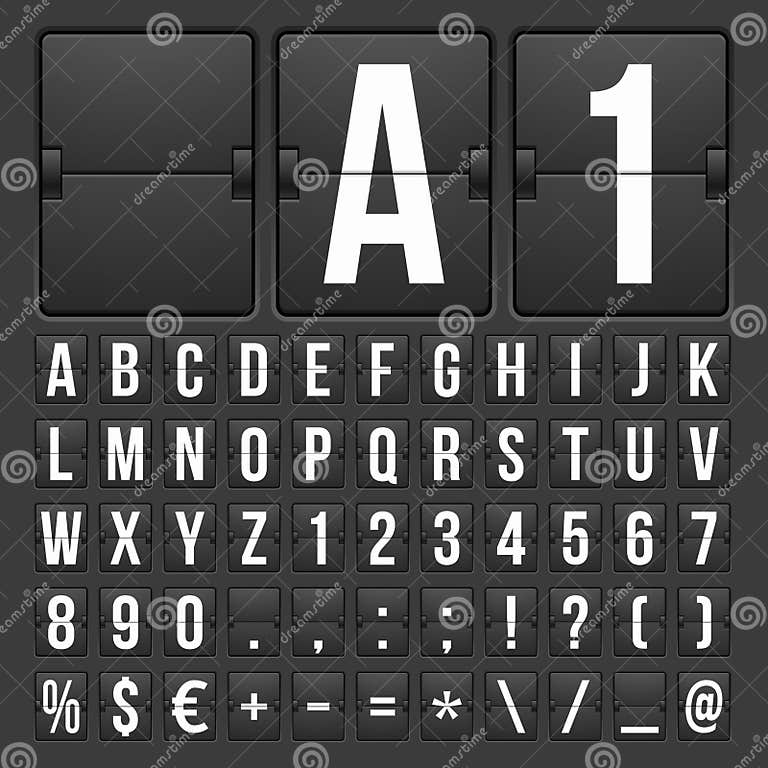 Countdown Timer And Date Calendar Scoreboard Stock Vector
