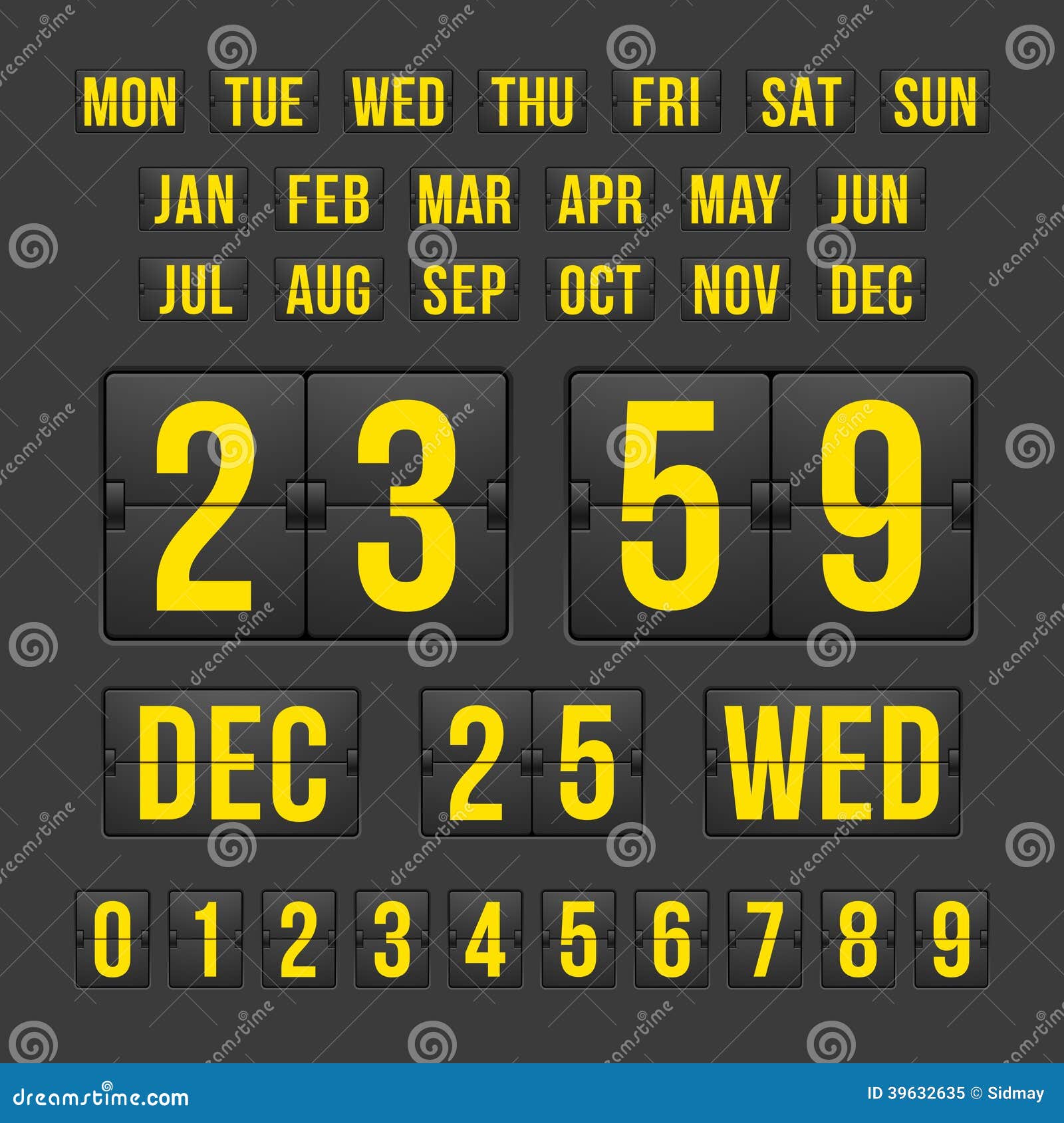 Countdown Timer and Date, Calendar Scoreboard Stock Vector ... Countdown Timer and Date, Calendar Scoreboard Stock Vector ...