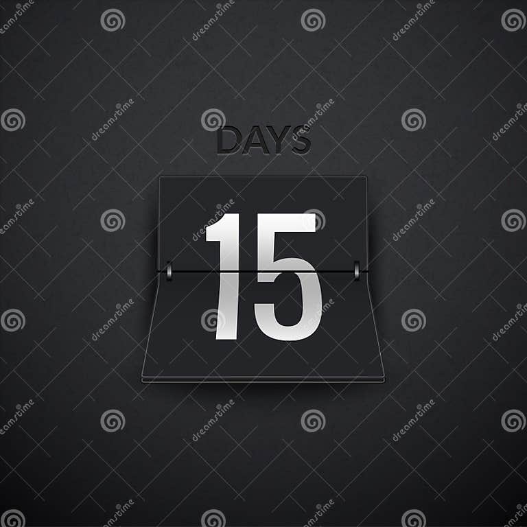 Countdown Timer Days Counter. Flip Vector Timer Template. Display ...