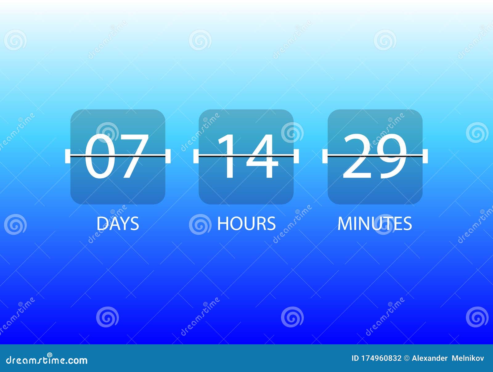 Countdown Timer Design Website Clock. Vector Illustration Eps 10 Stock ...