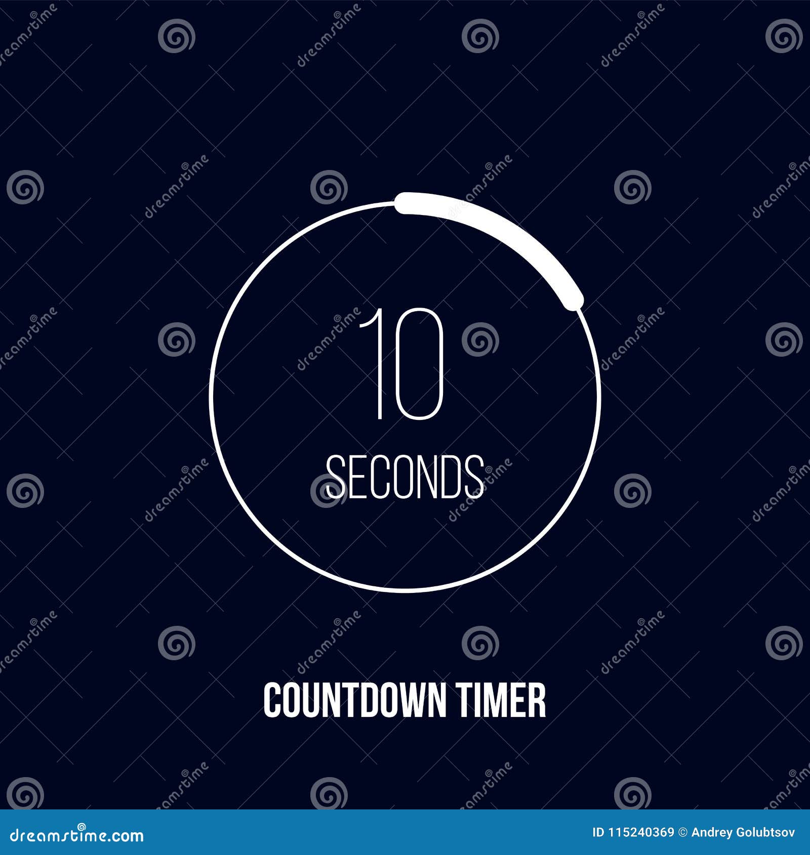 Countdown Timer Digital Counter Clock Vector Timer Stock Vector