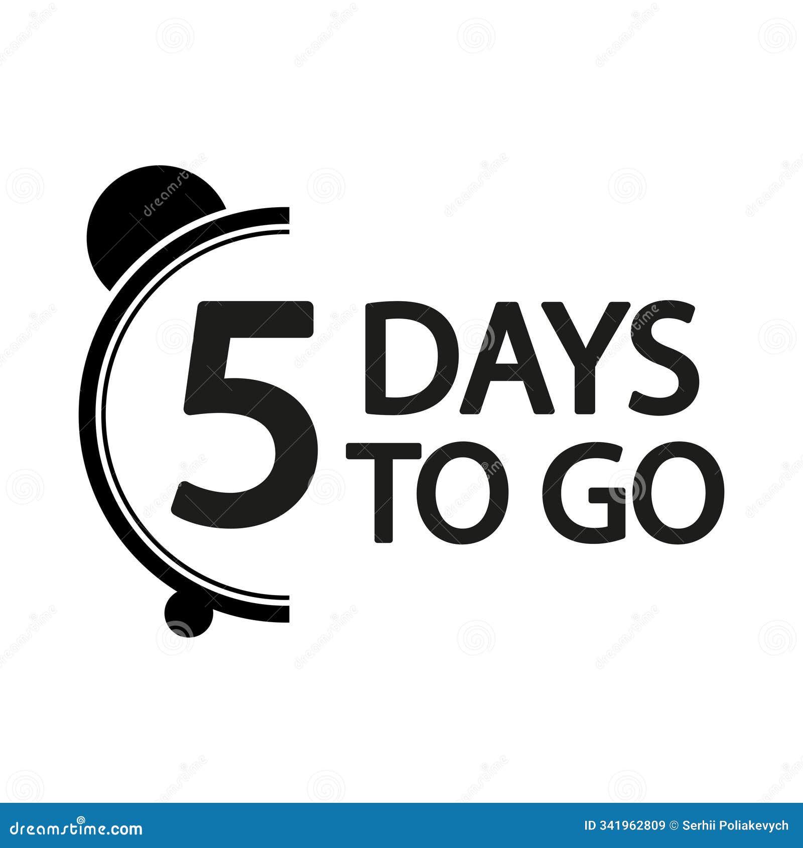 Countdown Timer Icon. Five Days Countdown. Bold Number Design. Minimal ...