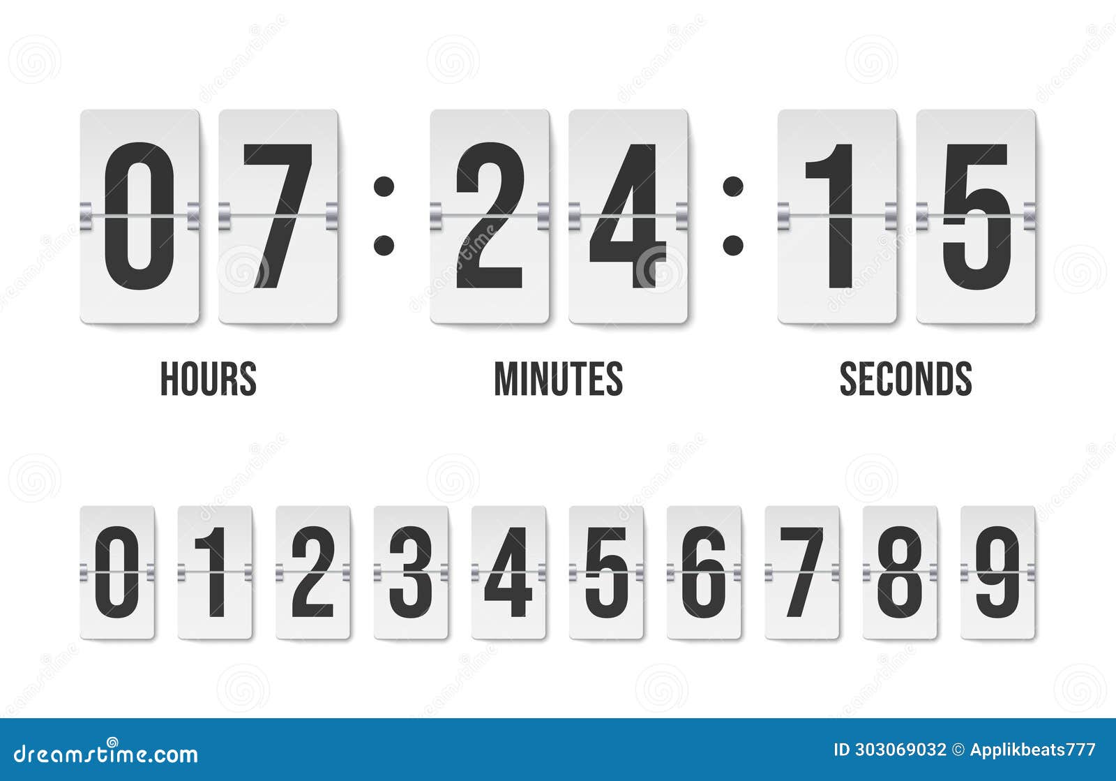 Countdown Timer. Mechanical Analog Flip Clock with Number Indicator ...