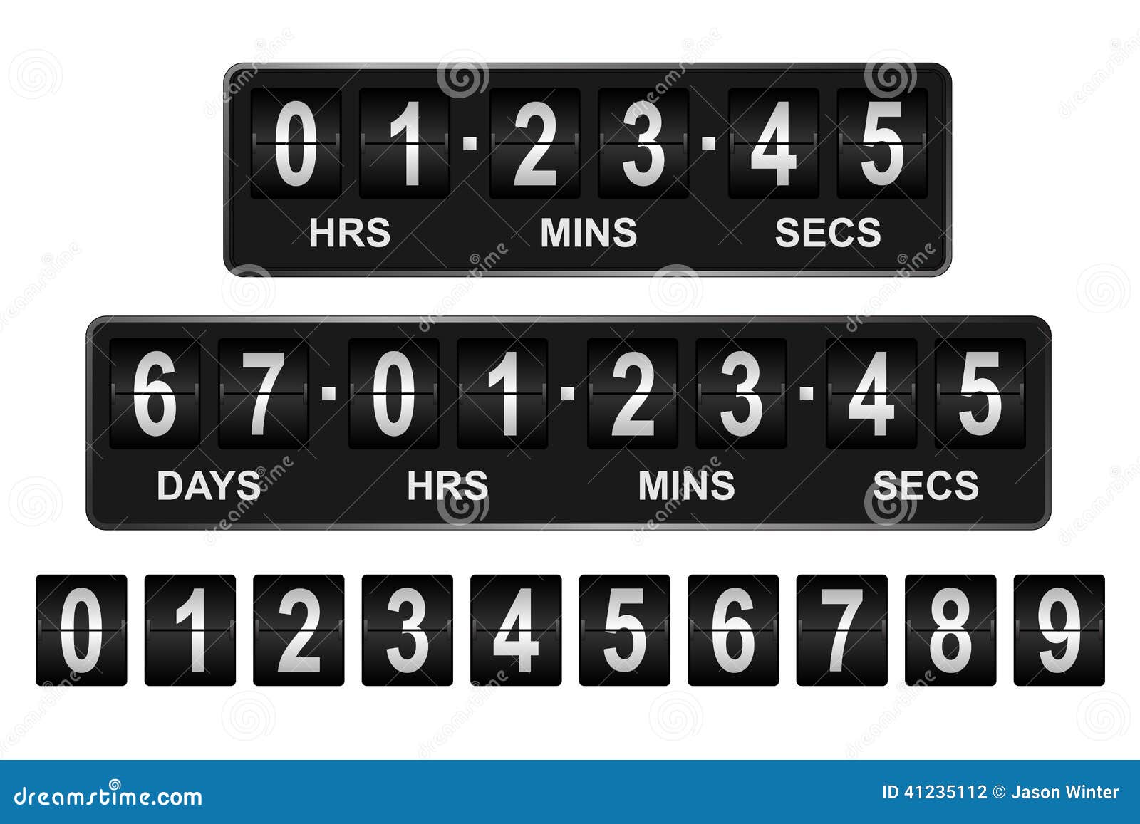 Countdown Timer Digital Counter Clock Vector Timer