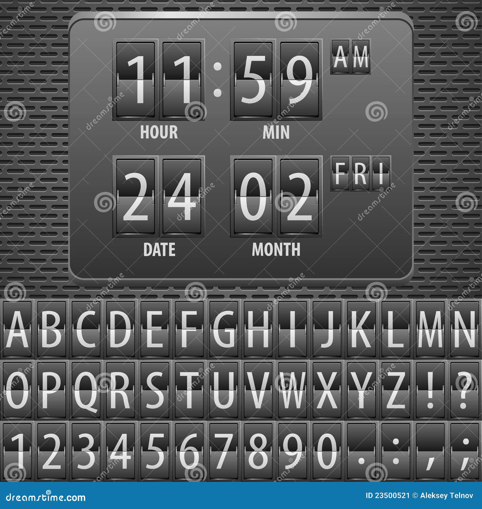 Countdown Timer on the Mechanical Timetable Stock Vector - Illustration ...