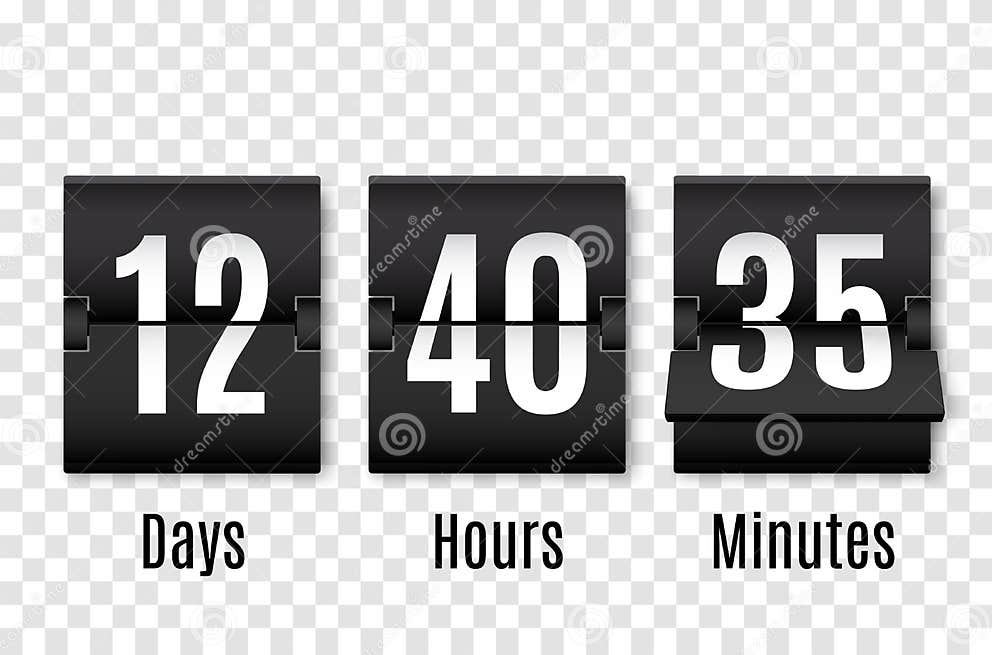 Countdown Timer with Numbers Isolated. Clock Counter Stock Vector ...